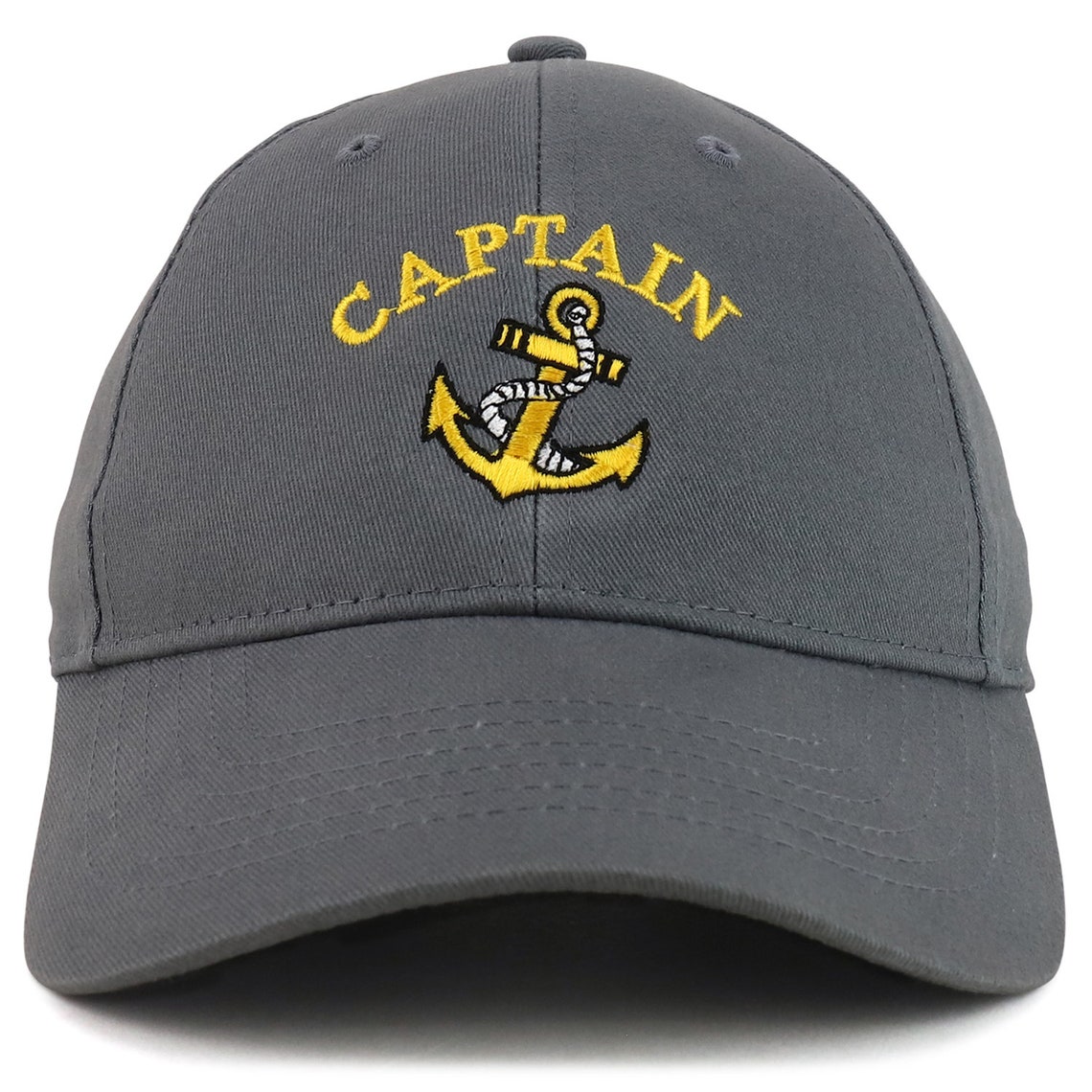 Captain Anchor Embroidered Deluxe 100% Cotton Cap - FREE SHIP - Etsy