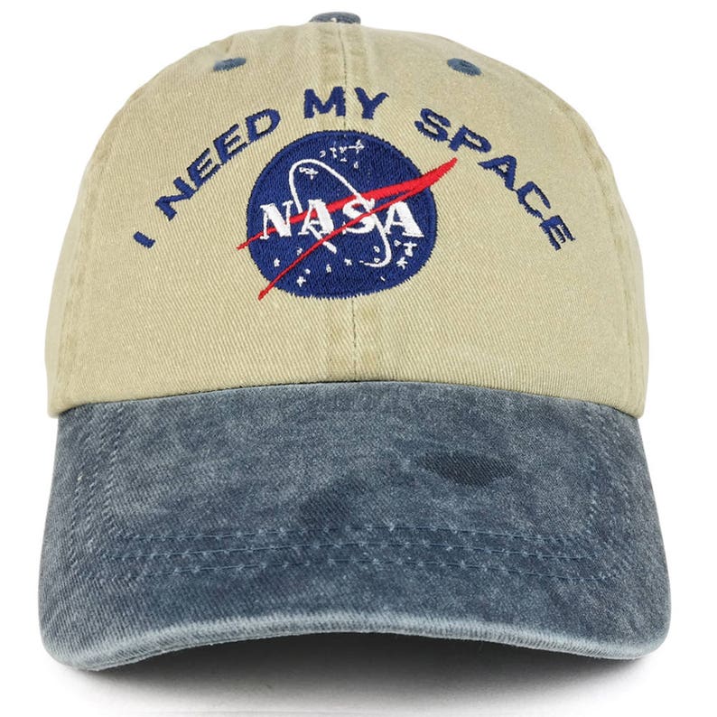 Youth NASA I Need My Space Embroidered Soft Washed Cotton Twill Cap ...