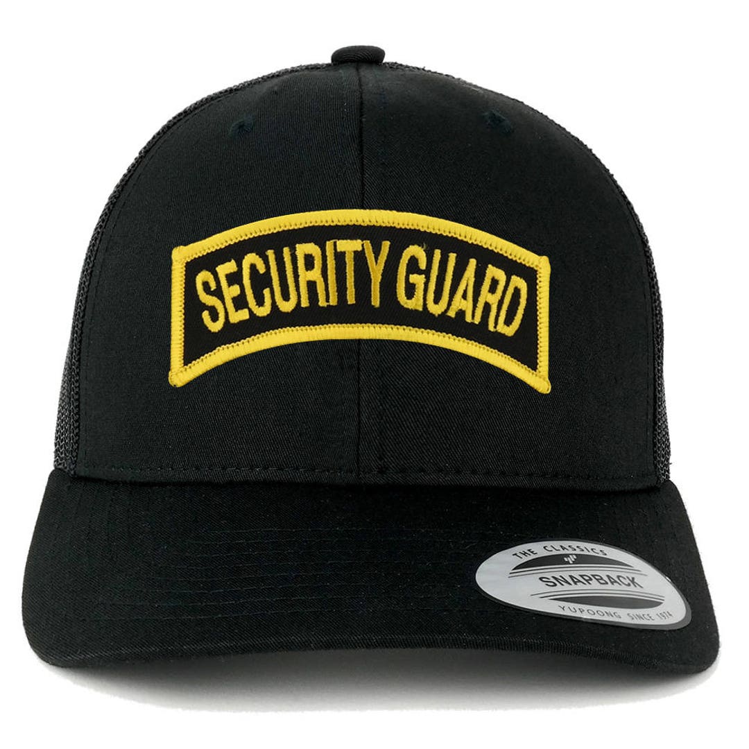 Security Guard Tab Embroidered Iron on Patch Mesh Back Trucker Cap ...