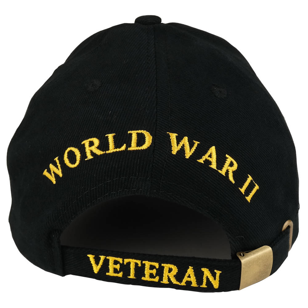 World War II Veteran Ribbon Embroidered Structured Military Cotton ...