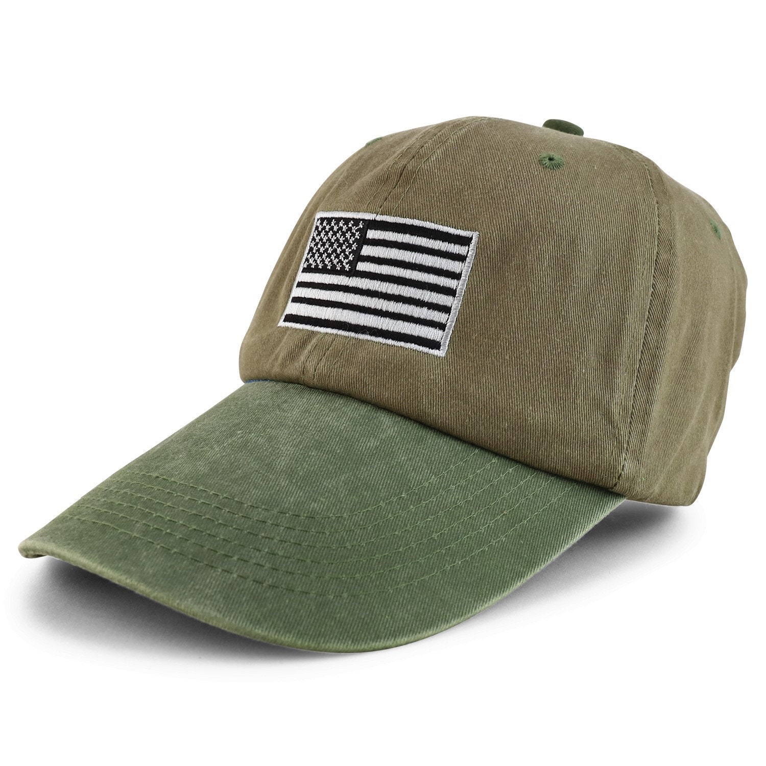 Grey American Flag Embroidered 4 Inch Long Bill Cap Fits Upto - Etsy