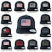American Flag Patch Snapback Trucker Mesh Cap Navy - Etsy
