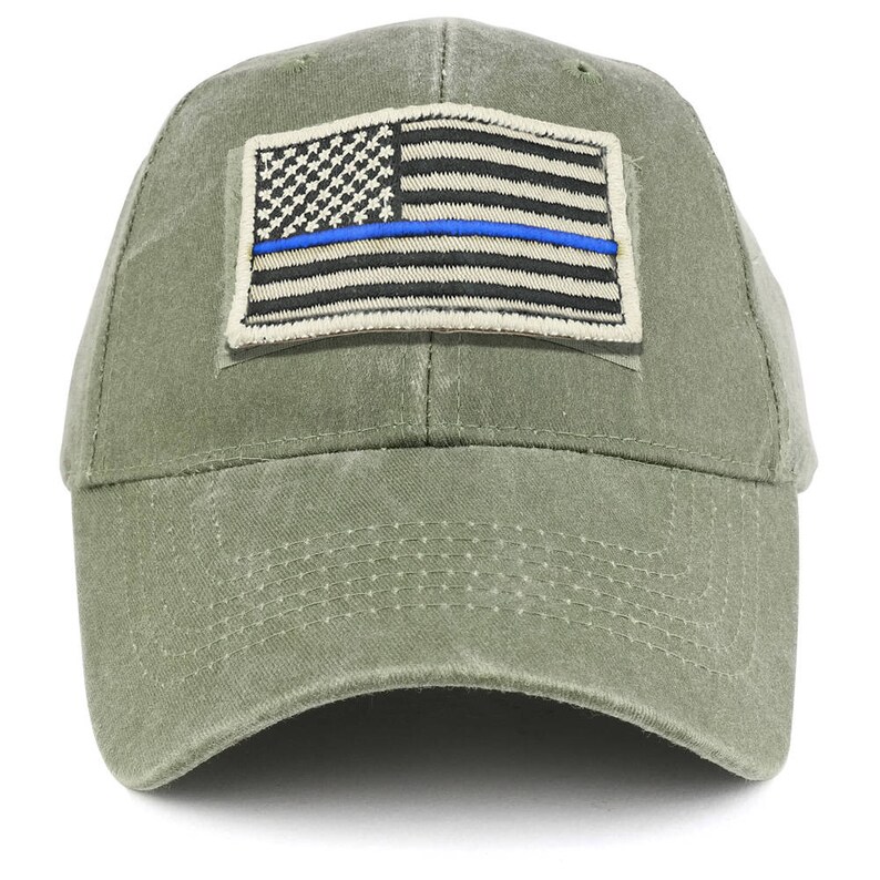 Usa Stone Thin Blue Flag Tactical Patch Cotton Adjustable | Etsy