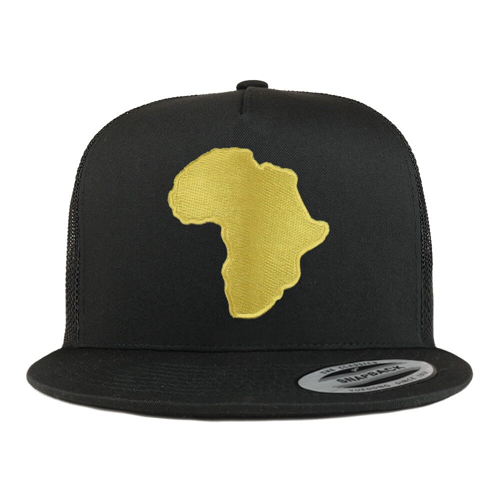 Oversize XXL Solid Golden Africa Map Patch 5 Panel Flatbill - Etsy