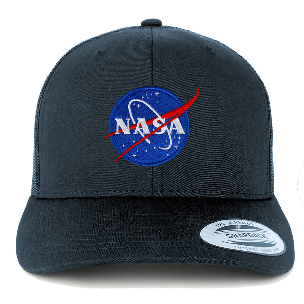 Small NASA Insignia Embroidered Patch Emblem Snapback Mesh Trucker Cap ...