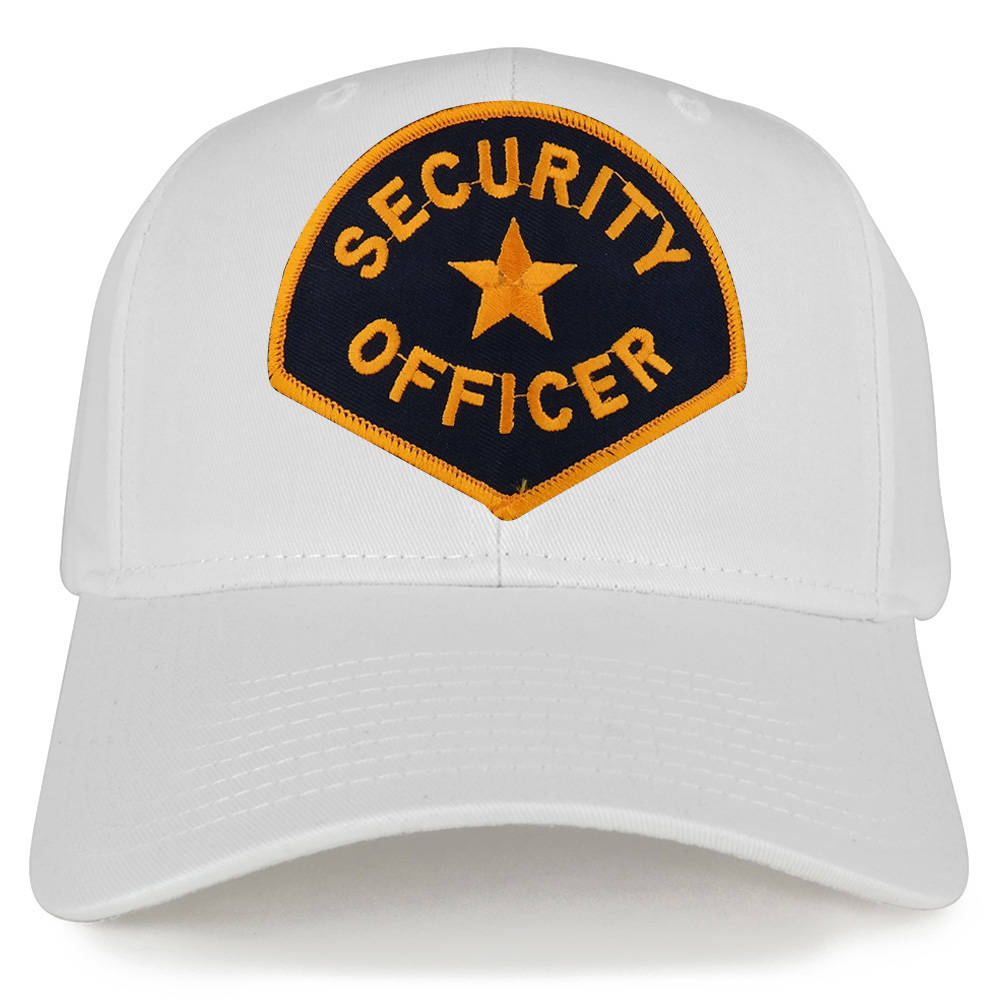 Security Officer Large Navy Gold Embroidered Iron on Patch Adjustable ...