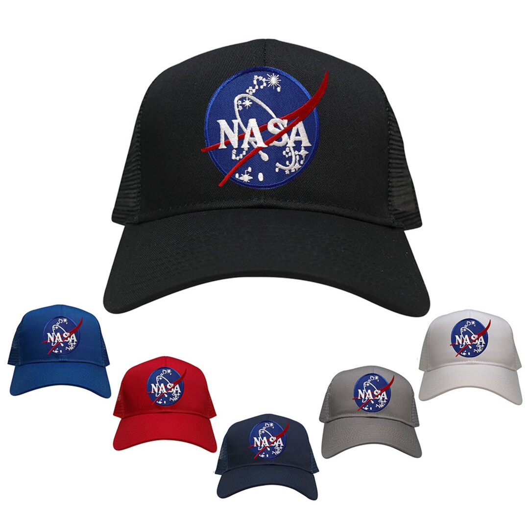 NASA Space Insignia Embroidered Patch Snapback Mesh Trucker Cap ...