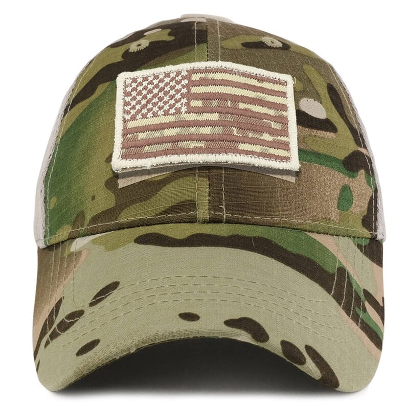 Usa Desert Digital Flag Tactical Patch Cotton Adjustable Trucker Cap ...