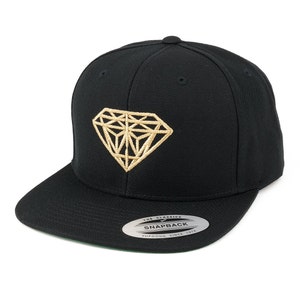 Metallic Thread DIAMOND Embroidered Flexfit Original Classic Snapback ...