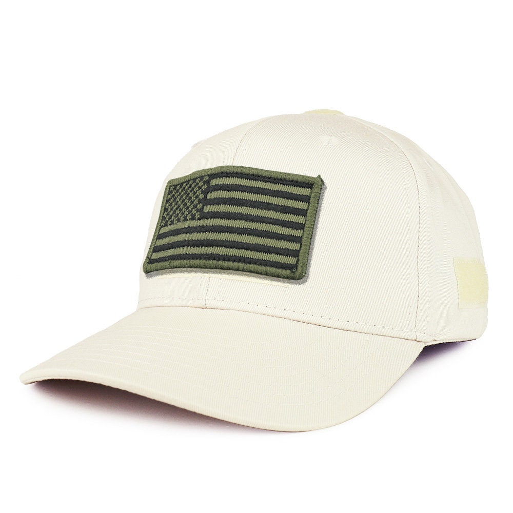 USA Olive Flag Tactical Patch Structured Baseball Cap | Etsy