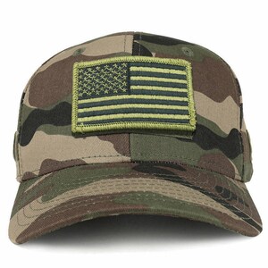 USA Olive Flag Tactical Patch Structured Operator Baseball Cap (T75 ...