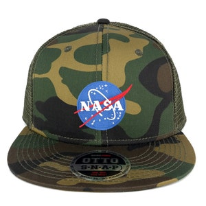 Nasa Insignia SMALL Space Logo Embroidered Patch Camo Snapback Mesh ...