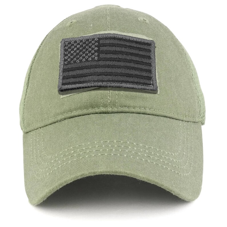 Usa Grey Flag Tactical Patch Cotton Adjustable Trucker Cap | Etsy