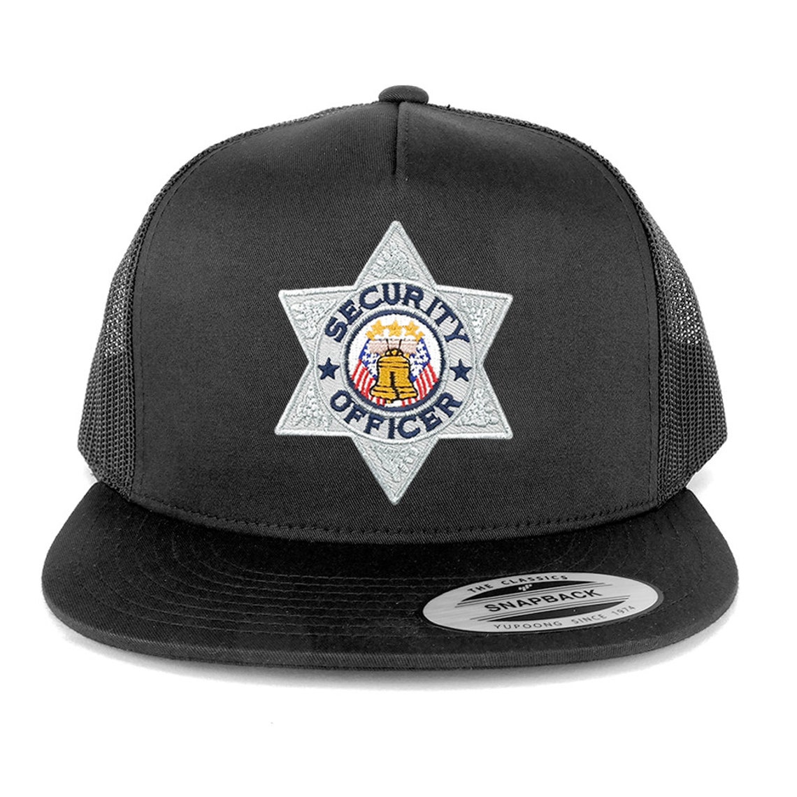 FLEXFIT 5 Panel Security Officer Silver Embroidered Iron on Patch ...