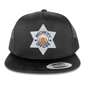 FLEXFIT 5 Panel Security Officer Silver Embroidered Iron on Patch ...