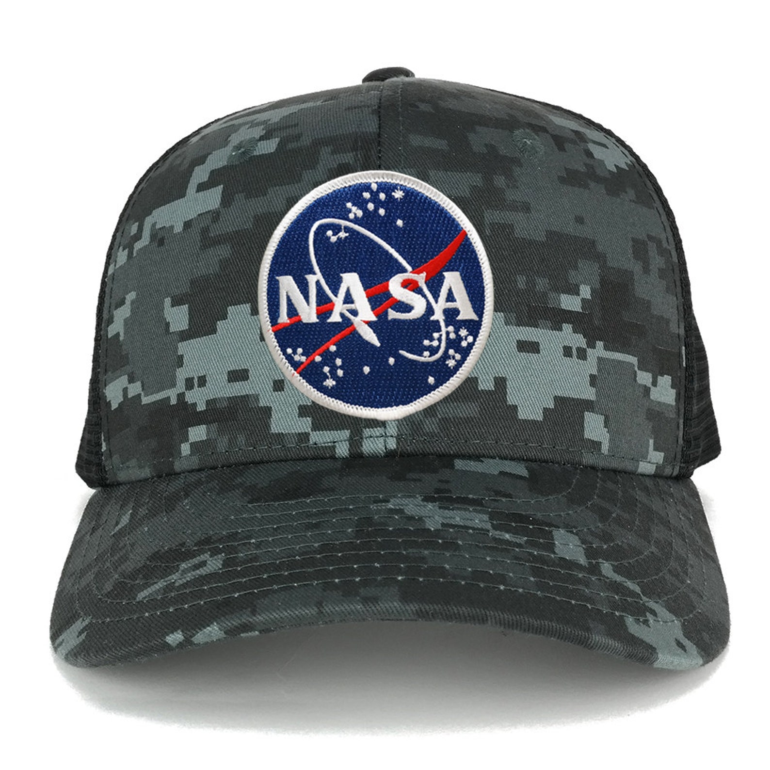 NASA Round Meatball Embroidered Iron on Patch Camo Adjustable | Etsy