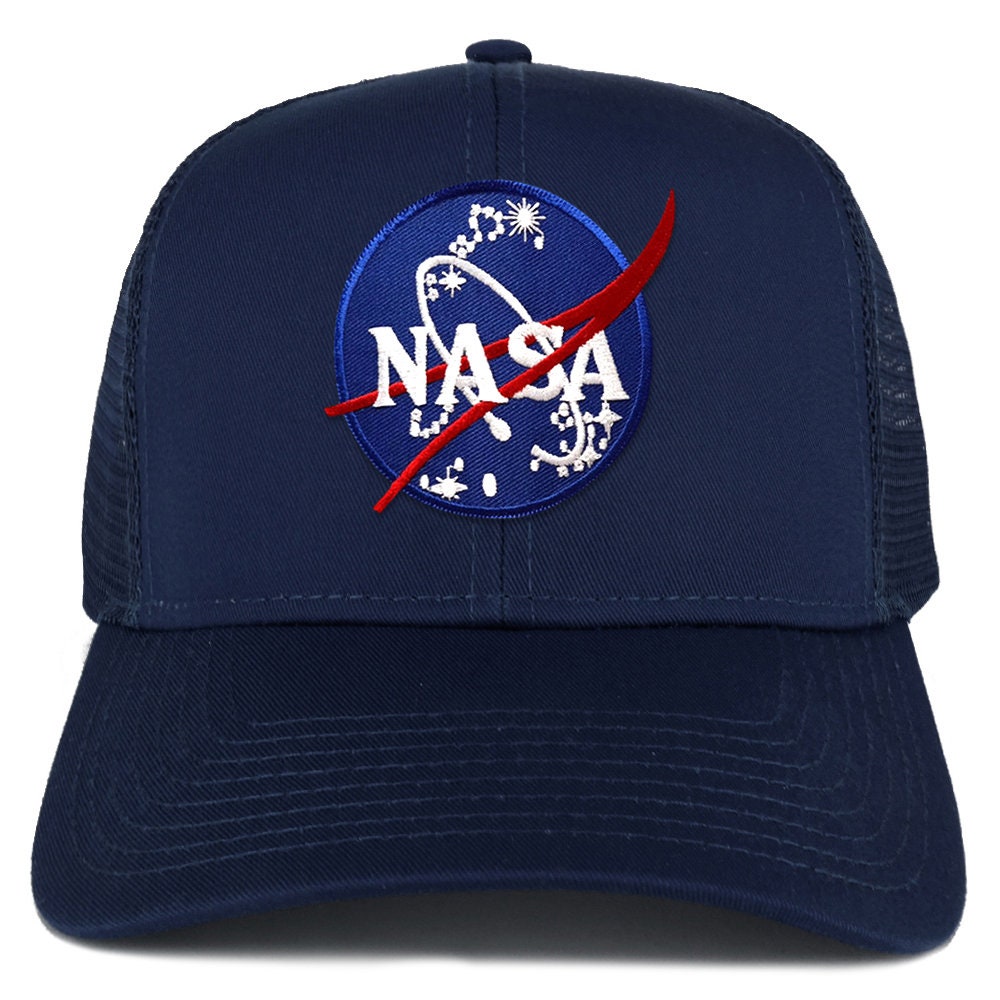 XXL Oversize NASA Insignia Logo Patch Mesh Back Trucker | Etsy