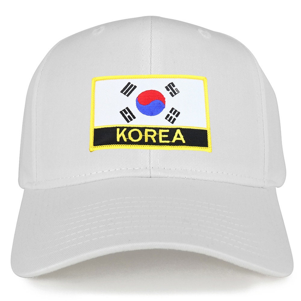 South Korea Flag Patch Structured Baseball Cap - Etsy