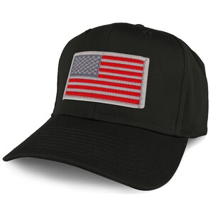 Xxl Oversize Red Grey Usa American Flag Patch Solid Baseball Cap - Etsy