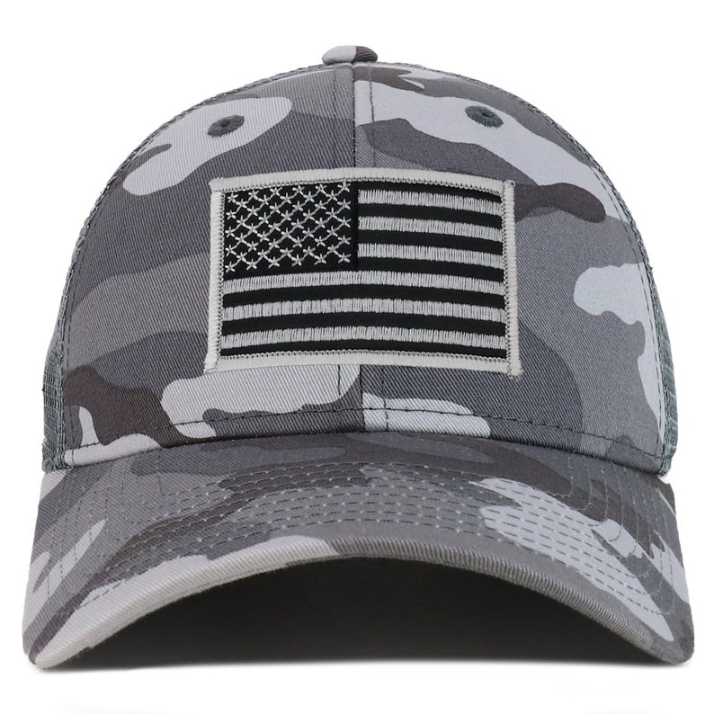 Black Grey American Flag Patch Camouflage Structured Mesh - Etsy