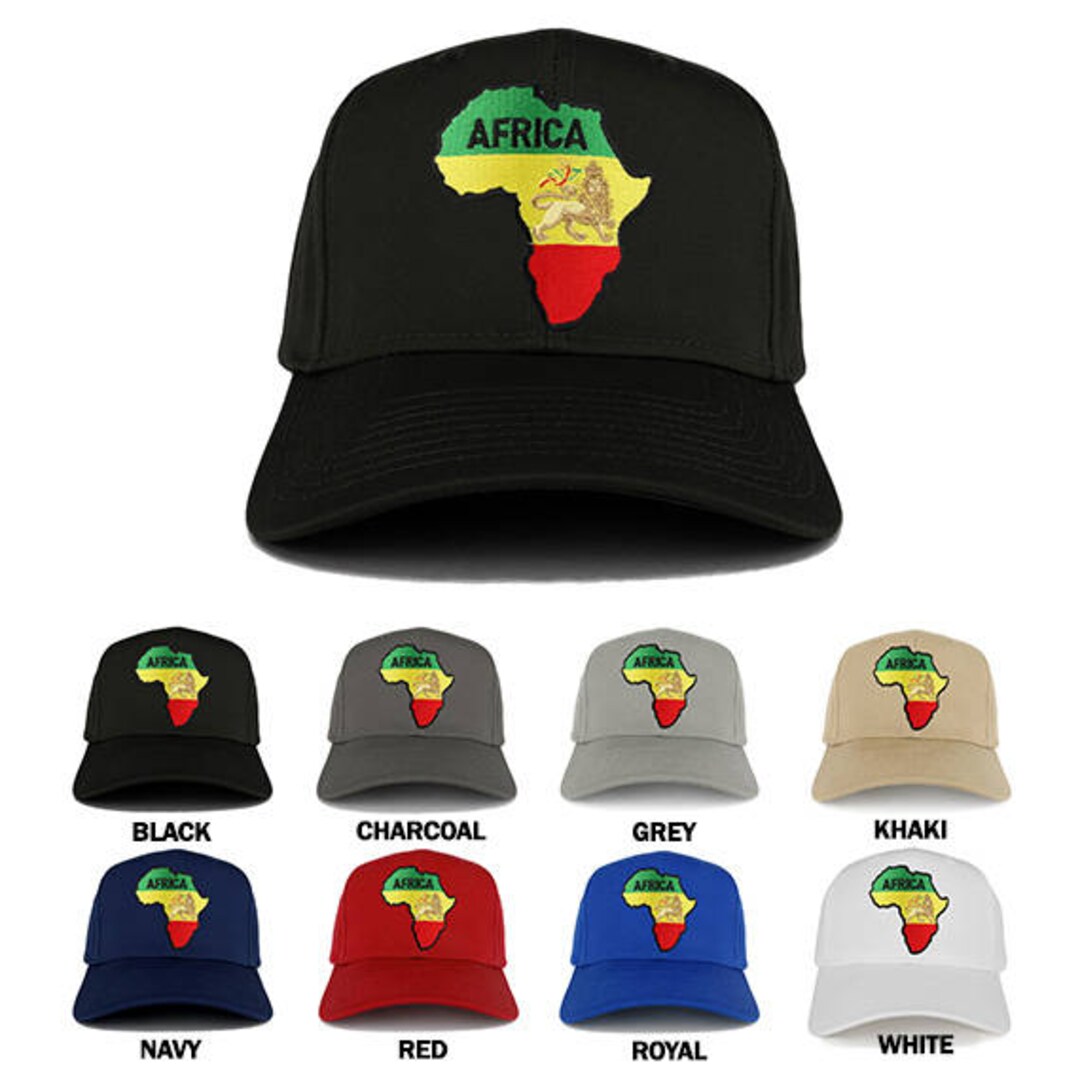 RGY Africa Map and Rasta Lion Embroidered Iron on Patch Adjustable ...