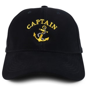 Oversize XXL Captain Anchor Embroidered 100% Deluxe Cotton Cap - Etsy