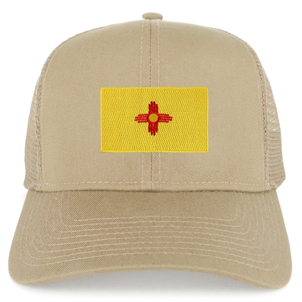New New Mexico Home State Flag Embroidered Patch Mesh Trucker - Etsy
