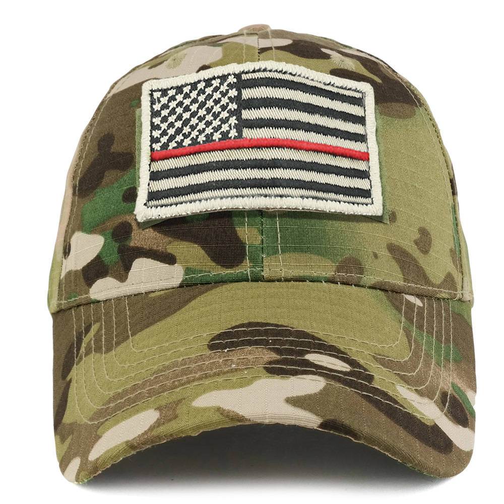 Usa Stone Thin Red Flag Tactical Patch Cotton Adjustable | Etsy