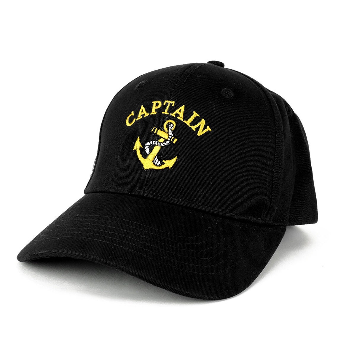 Captain Anchor Embroidered Deluxe 100% Cotton Cap - FREE SHIP - Etsy