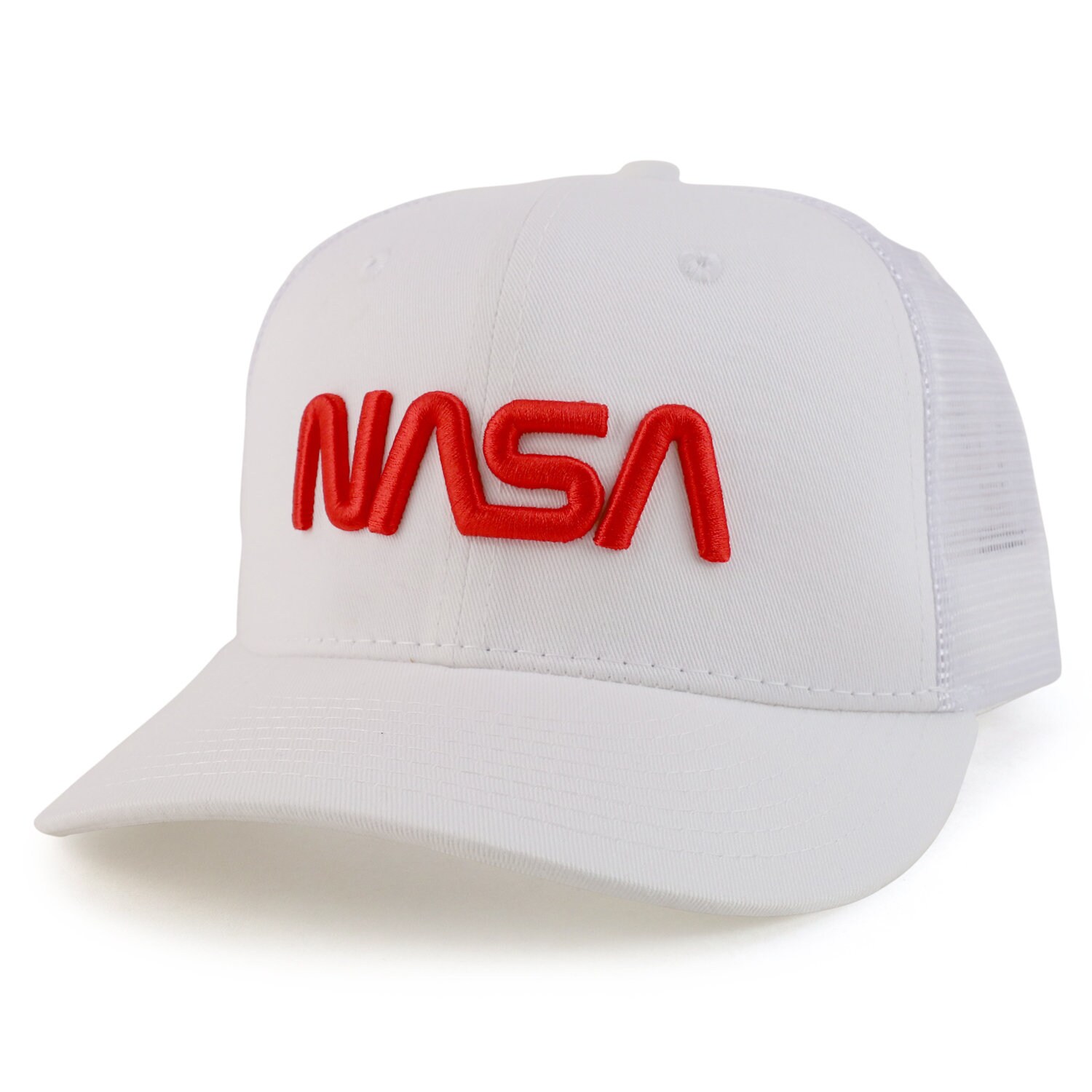 Officially Licensed NASA Worm 3D Puff Embroidered Trucker Mesh - Etsy