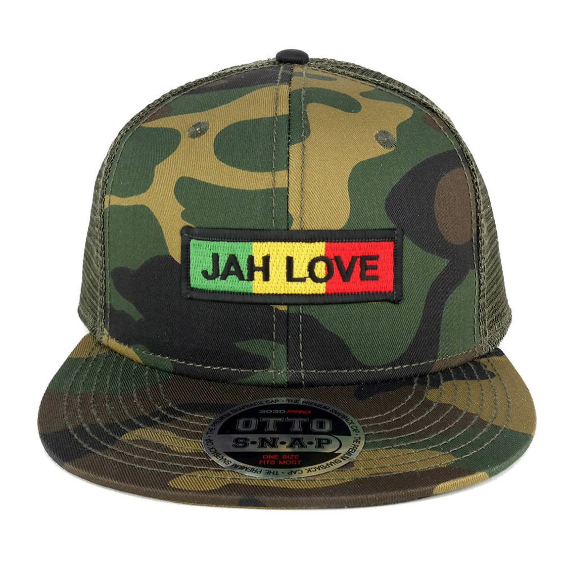 Jah Love Green Yellow Red Embroidered Patch Camo Flat Bill | Etsy
