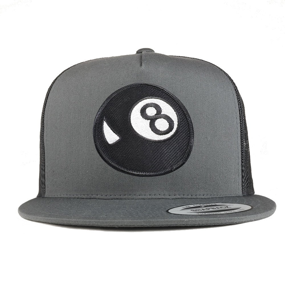 5 Panel Magic 8 Ball Patch Flatbill Mesh Cap 6006-8BL | Etsy