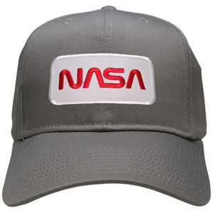 NASA Worm Red Text Embroidered Iron on Patch Snapback Baseball Cap (27 ...