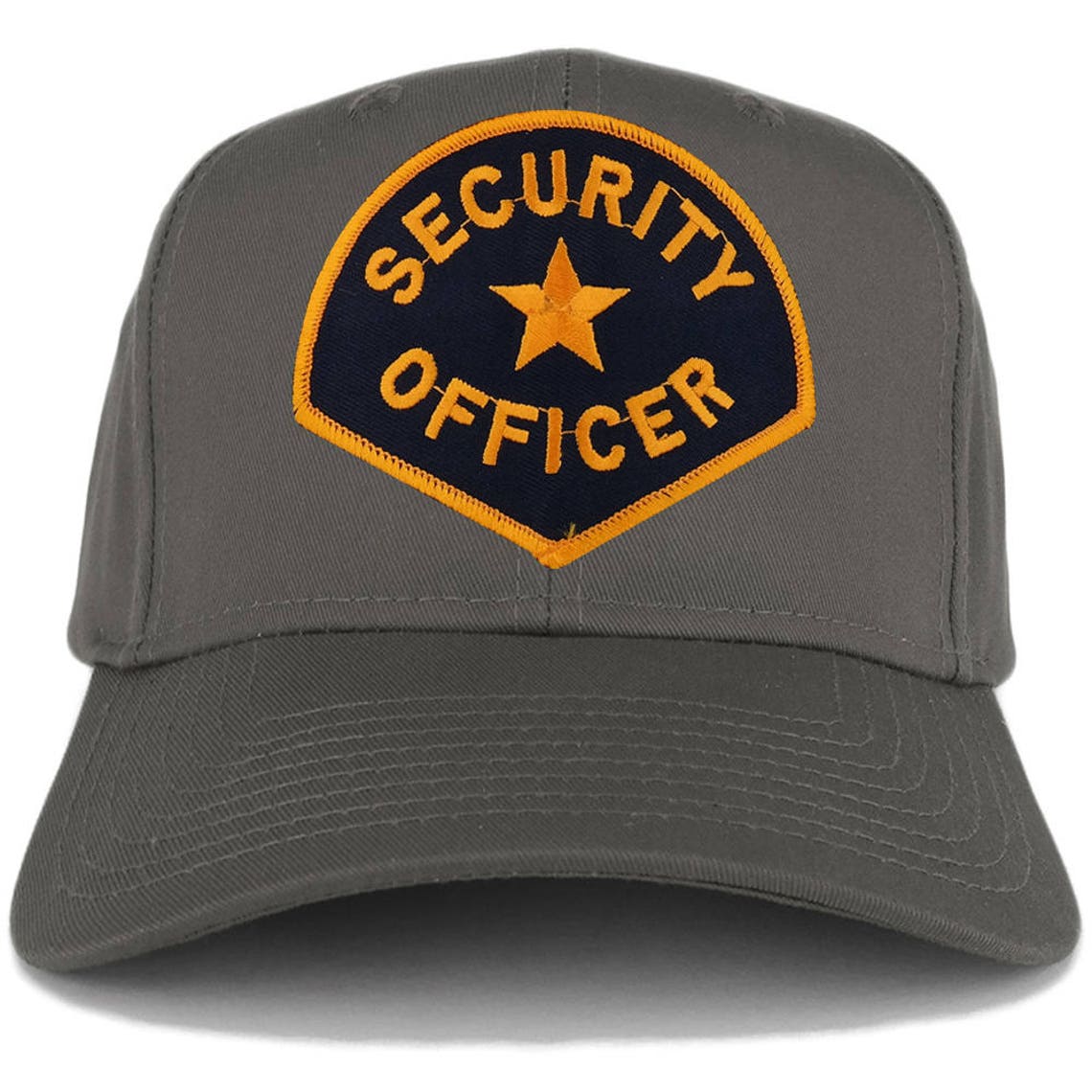 Security Officer Large Navy Gold Embroidered Iron on Patch Adjustable ...