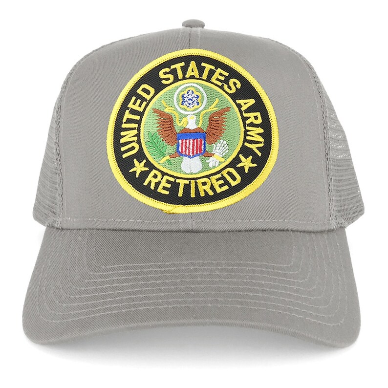 United States Army Retired Circle Iron on Patch Adjustable | Etsy