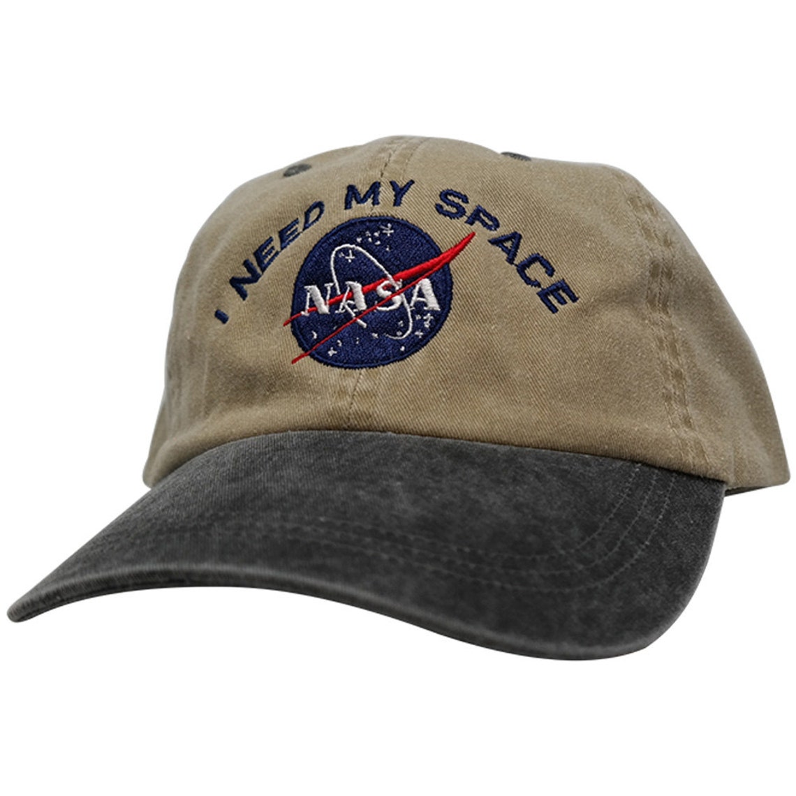 Nasa I NEED MY SPACE Embroidered 2-tone Washed Cotton Cap - Etsy