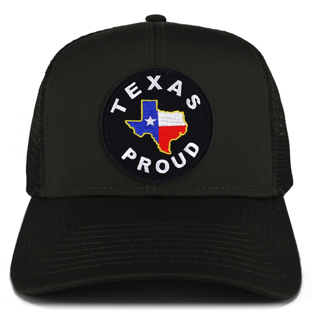 Texas Proud Circle Embroidered Patch Trucker Style Ball Cap(ot-30-287 ...