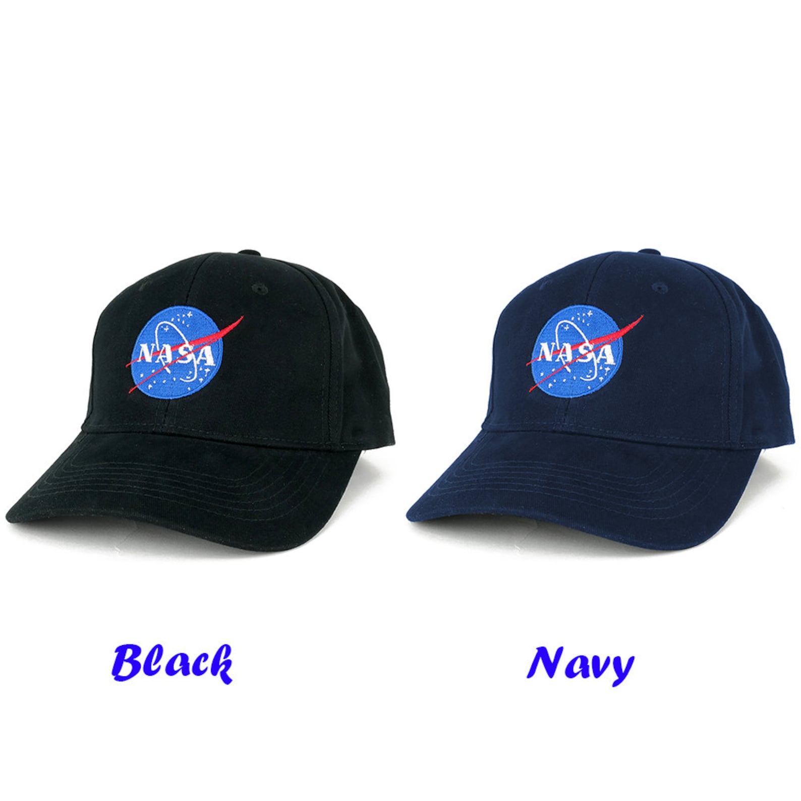 NASA Insignia Logo Embroidered 100% Deluxe Cotton Cap 2 | Etsy