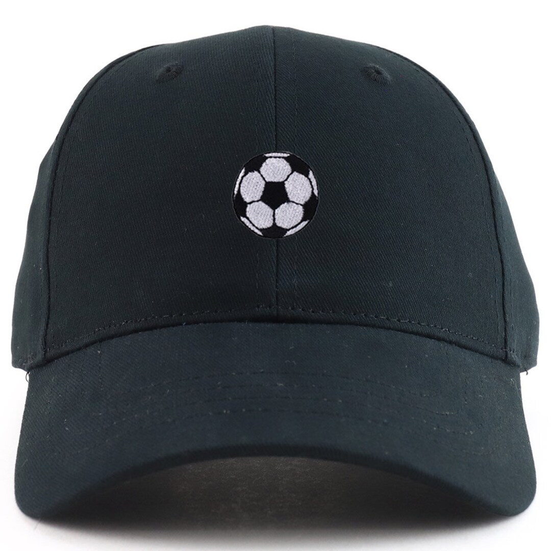 Kid's Soccer Ball Patch Youth Size Twill Cotton Structured Baseball Cap ...