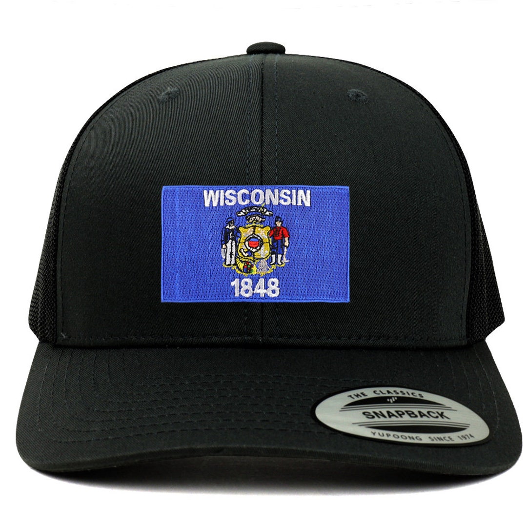 Oversize XXL New Wisconsin State Flag Patch Retro Trucker Mesh Cap - Etsy