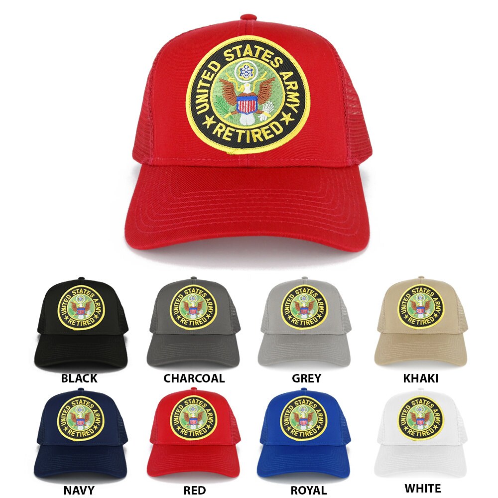 United States Army Retired Circle Iron on Patch Adjustable | Etsy