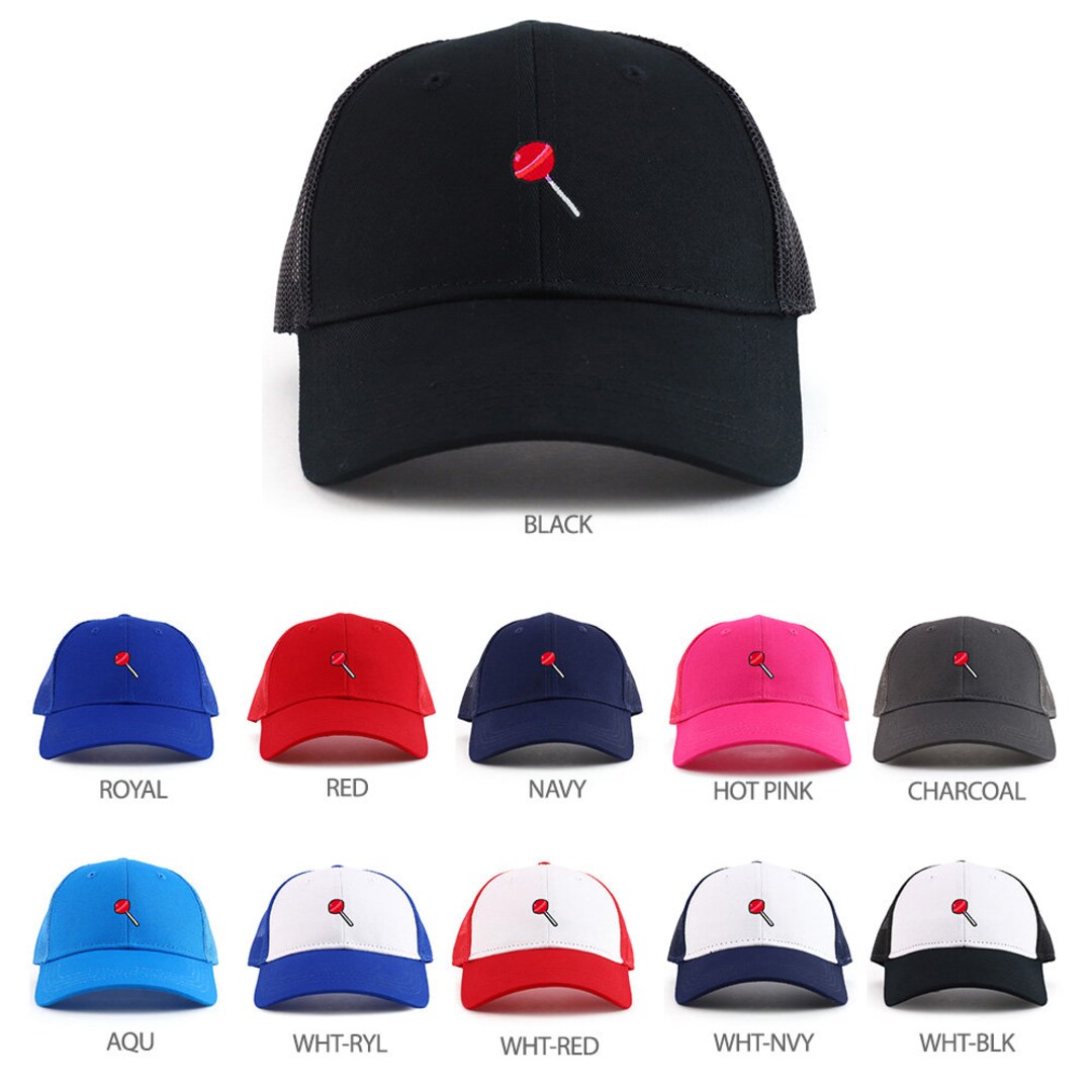 Lollipop Patch Youth Size Cotton Twill 6 Panel Trucker Baseball Cap - Etsy