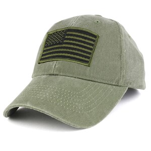 USA American Flag Embroidered Subdued Olive Tactical Patch With ...
