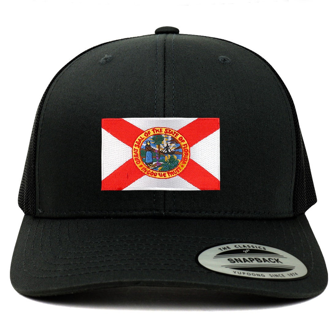 Oversize XXL New Florida State Flag Patch Retro Trucker Mesh Cap - Etsy