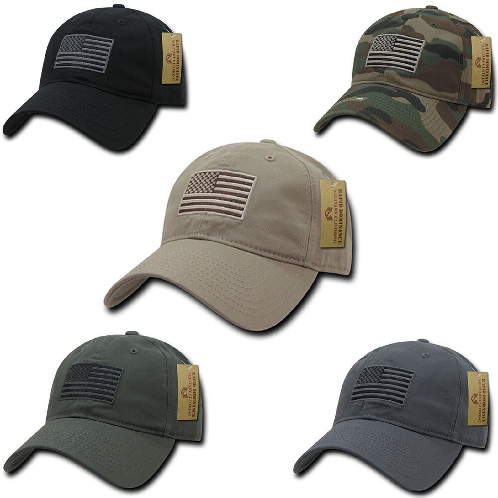 American Flag Embroidered Washed Cotton Baseball Cap A03-1TSA - Etsy