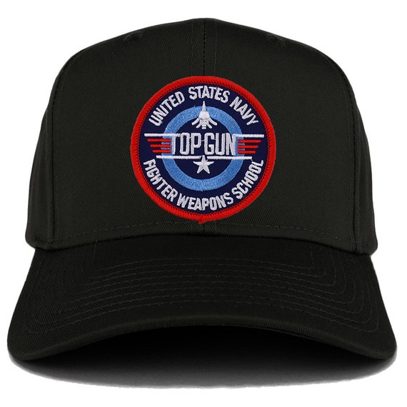 US Navy TOP Gun Patch Structured Baseball Cap | Etsy