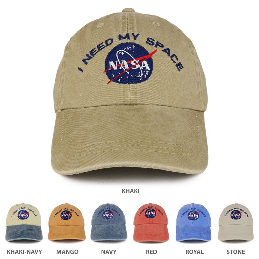 Youth NASA I Need My Space Embroidered Soft Washed Cotton Twill Cap ...