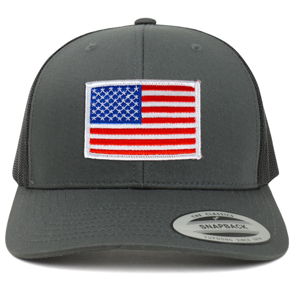 Oversize XXL White USA Flag Patch Retro Trucker Mesh Cap - Etsy