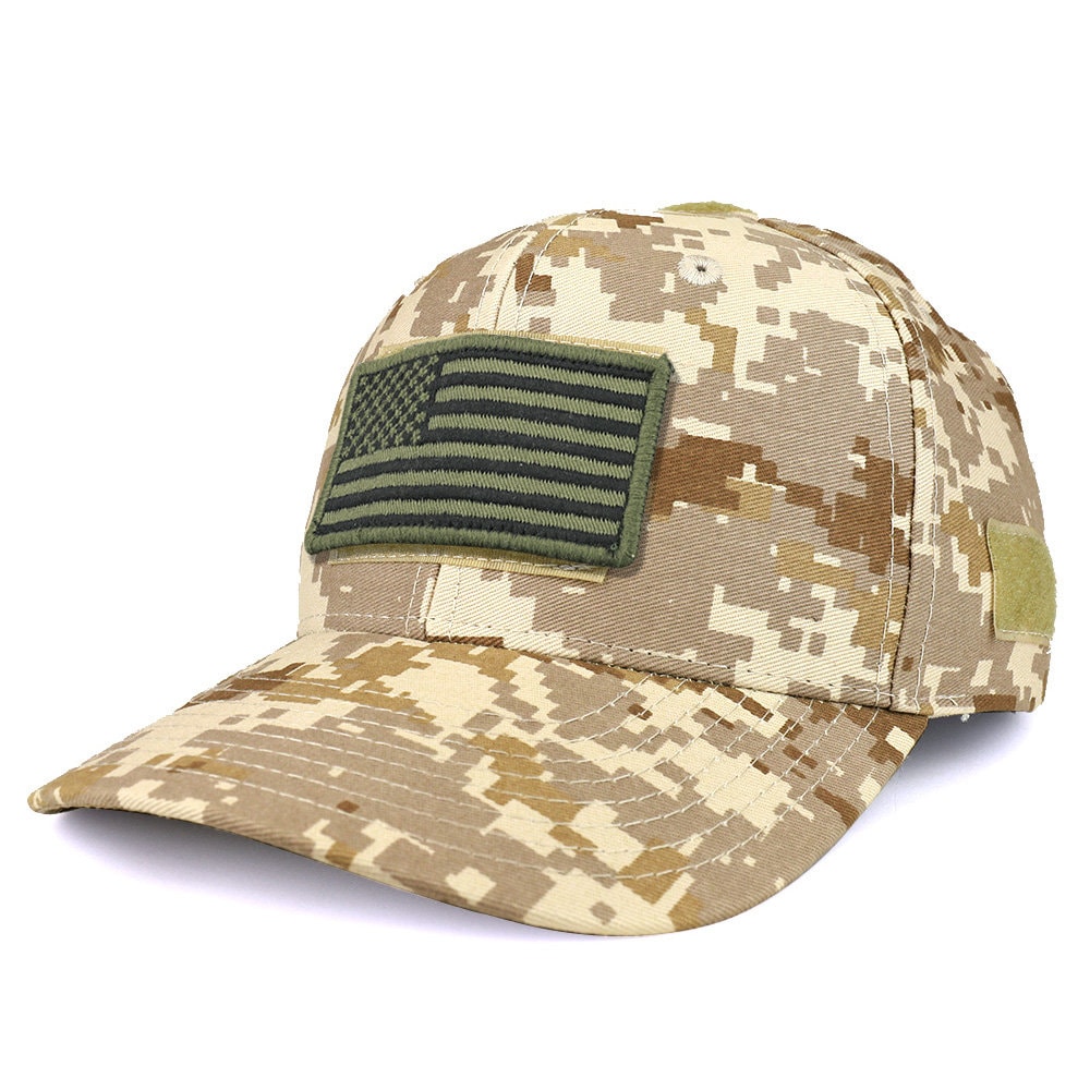 USA Olive Flag Tactical Patch Structured Baseball Cap | Etsy