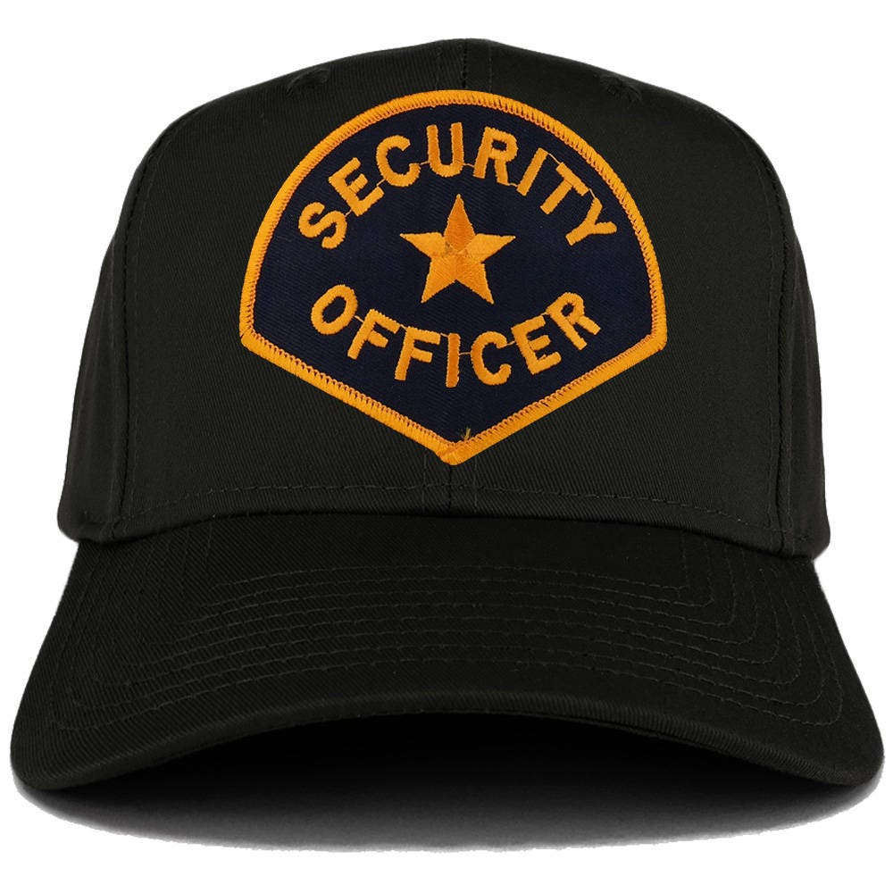 Security Officer Large Navy Gold Embroidered Iron on Patch Adjustable ...